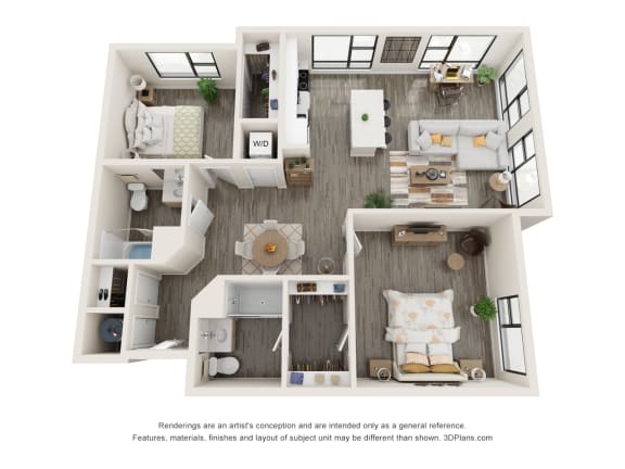 The Aeronaut | Two Bedroom Type 2B Floorplan | Available Units