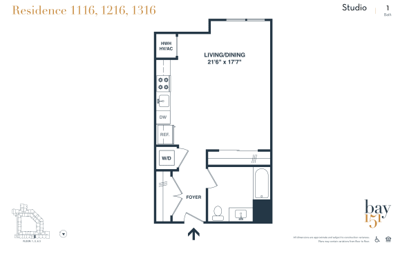 Floor Plans of Bay 151 in Bayonne, NJ