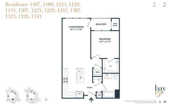 Floor Plans of Bay 151 in Bayonne, NJ