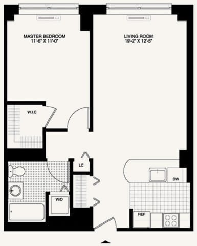 Floor Plans of Grove Pointe Rentals in Jersey City, New Jersey