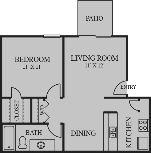 Floor Plans of Quail Ridge Apartments in Ft. Worth, TX