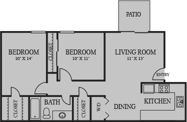 Floor Plans of Quail Ridge Apartments in Ft. Worth, TX