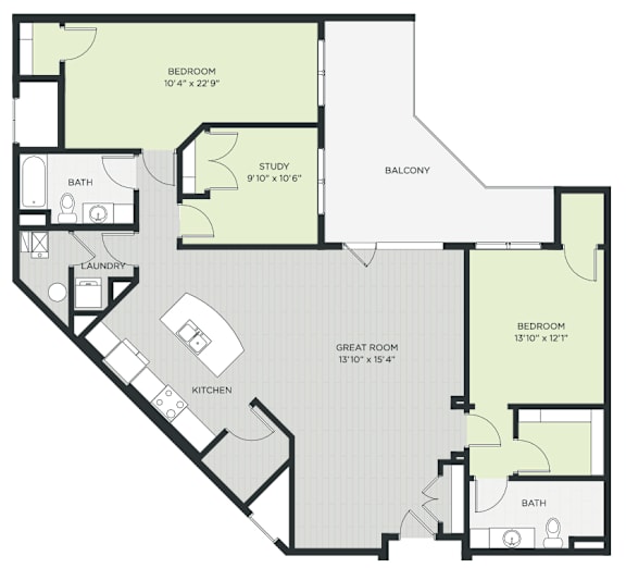 Floor Plans of Residences at 62W in Johnston, IA