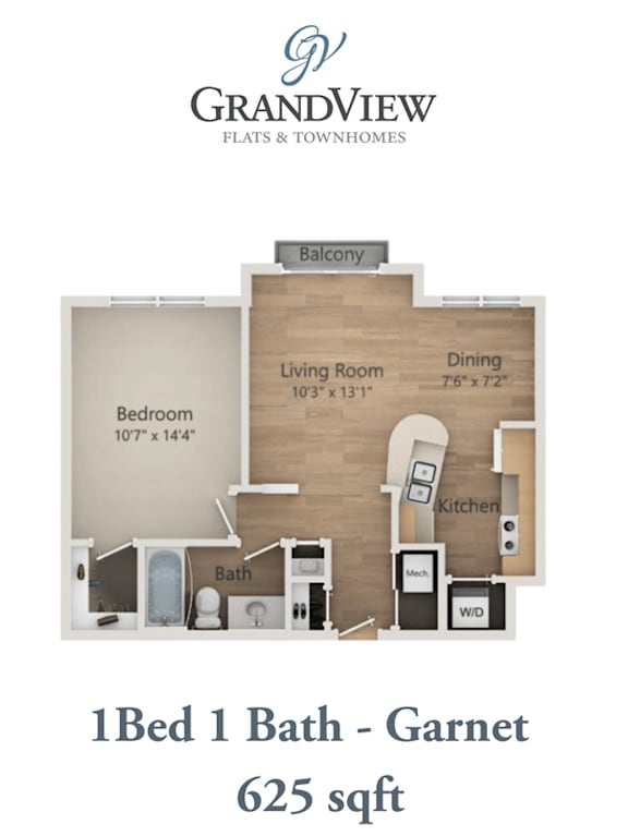 Studio, 1, 2 & 3 Bedroom Apartments in Granger, IN | GrandView Flats ...