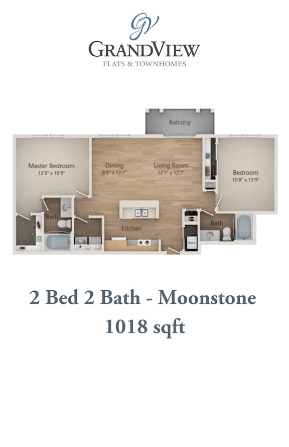 Studio, 1, 2 & 3 Bedroom Apartments in Granger, IN | GrandView Flats ...