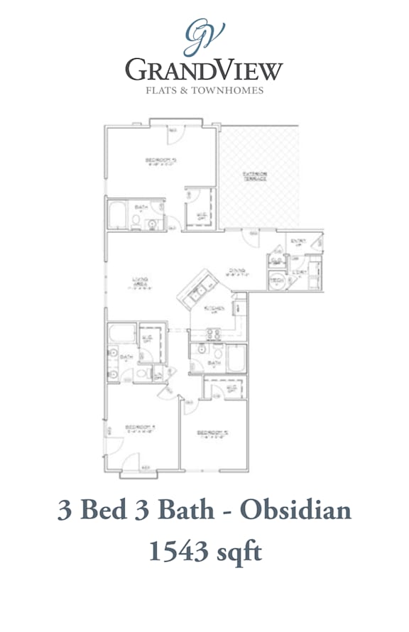 Studio, 1, 2 & 3 Bedroom Apartments in Granger, IN | GrandView Flats ...