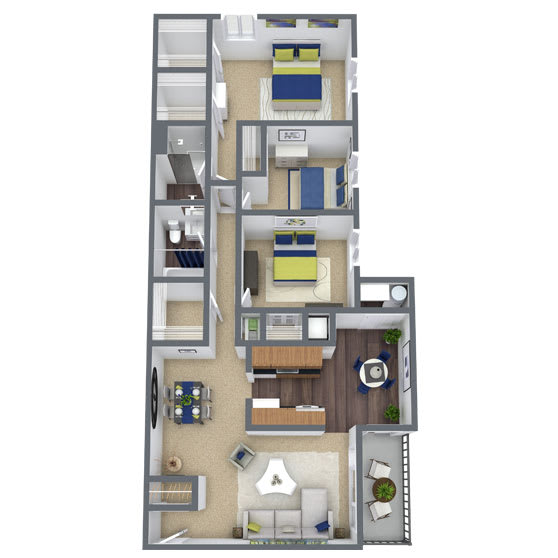 1, 2, & 3 Bedroom Floor Plans|Spring Parc Apartments in Silver Spring