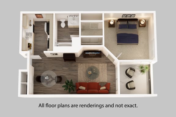 Floor Plans of Parc Ridge Apartments in Northridge, CA