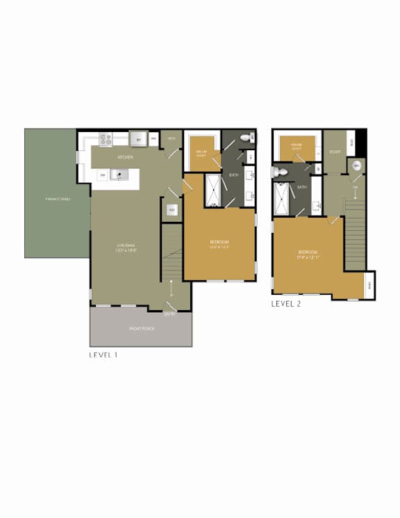 Floor Plans of Collection Hunter Crossroads in Fort Worth, TX