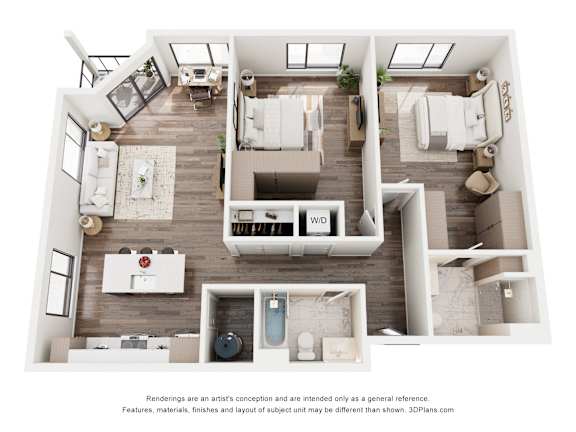 Floor Plans of Webster Station Flats in Dayton, OH