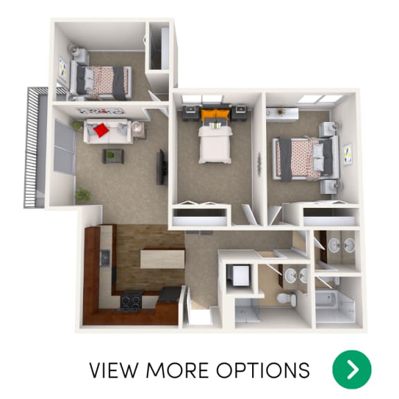 Floor Plans of University Terrace Apartments in East Lansing, MI