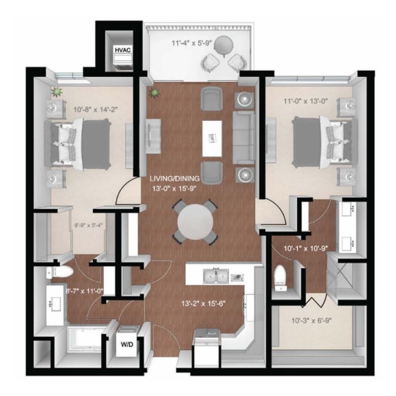 Expo | Two Bedroom Floor Plans