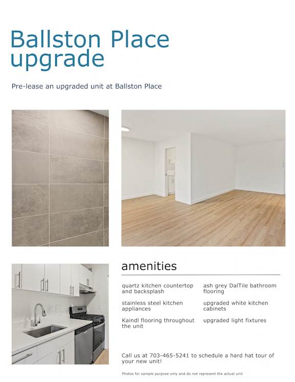 Floor Plans of Ballston Place in Arlington, VA