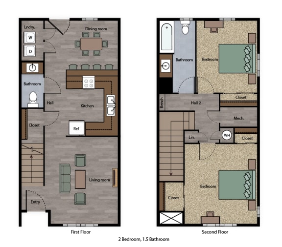Floor Plans of Moore Village Mutual Housing Community in Davis, CA