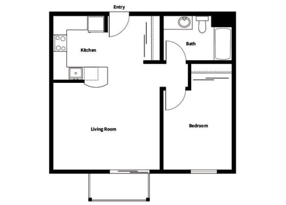 Floor Plans of Collins Circle in Portland, OR