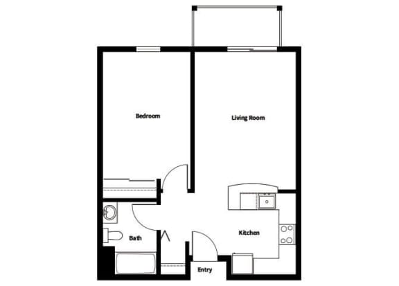Floor Plans of Collins Circle in Portland, OR