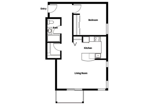 Floor Plans of Collins Circle in Portland, OR