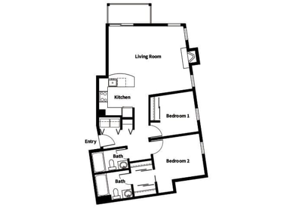 Floor Plans of Collins Circle in Portland, OR