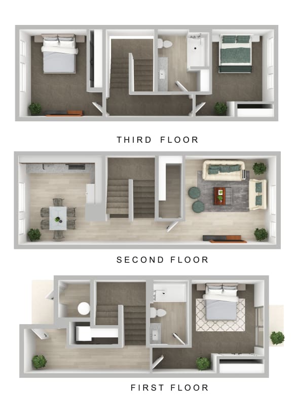 Floor Plans of Fir Grove in Vancouver, WA