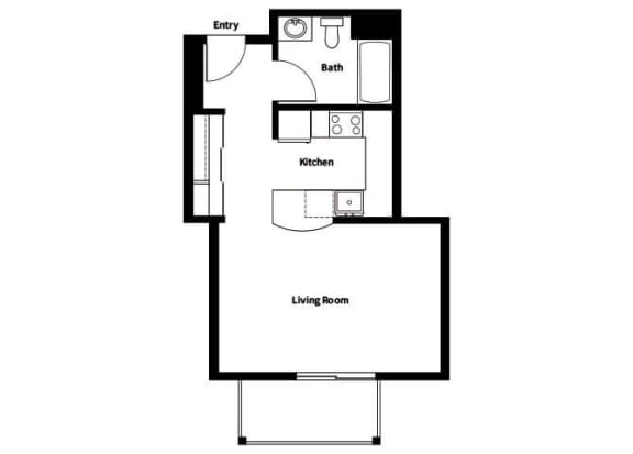 Floor Plans of Collins Circle in Portland, OR