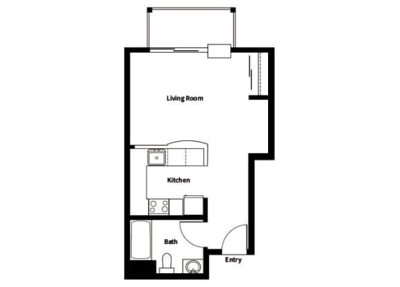 Floor Plans of Collins Circle in Portland, OR