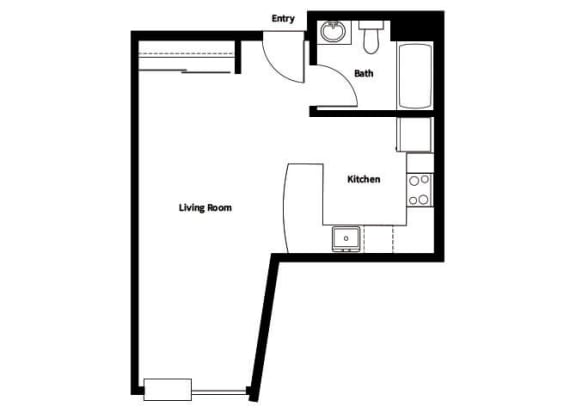 Floor Plans of Collins Circle in Portland, OR