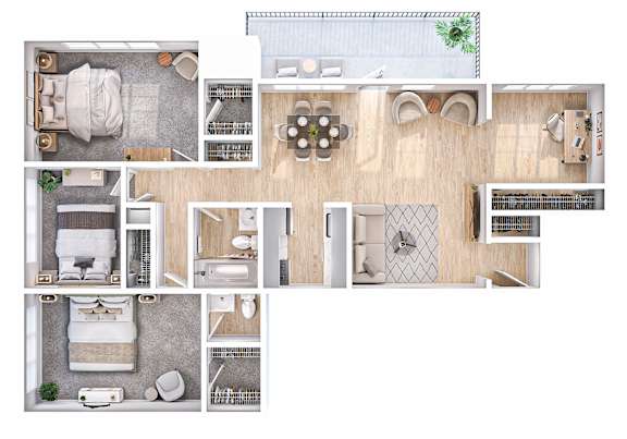 Spacious Apartment Floor Plans in Rockville, MD | Halpine View