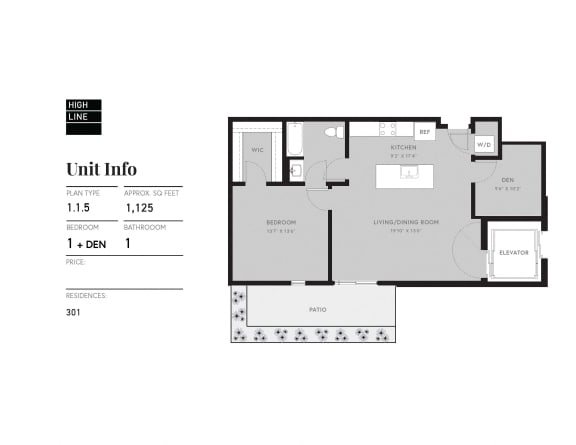 Floor Plans of High Line Square in Provo, UT