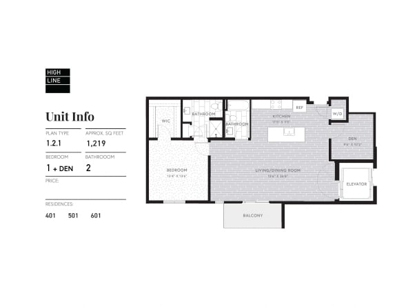 Floor Plans of High Line Square in Provo, UT