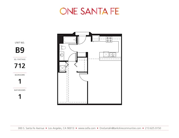 Our Apartment Floor Plans | One Santa Fe - Los Angeles, CA