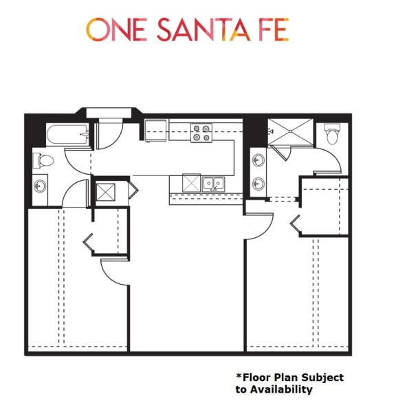 Floor Plans of One Santa Fe Affordable in Los Angeles, CA