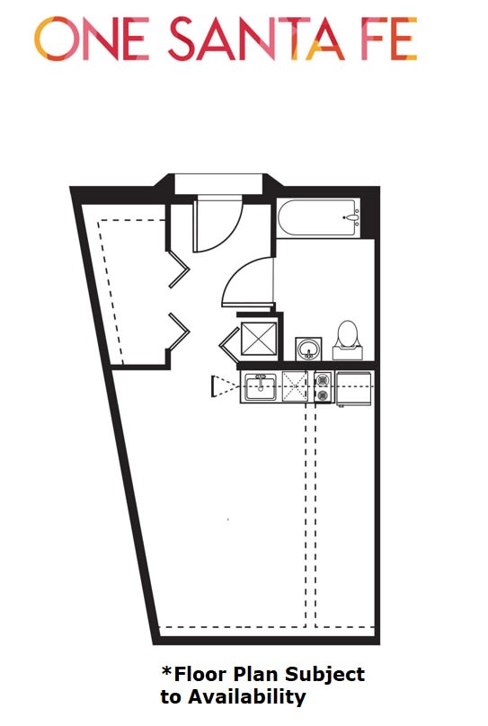 Floor Plans of One Santa Fe Affordable in Los Angeles, CA