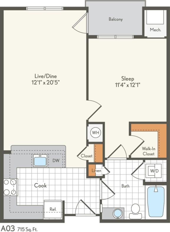 Floor Plans of The Alaire Twinbrook Station Apartments in Rockville, MD