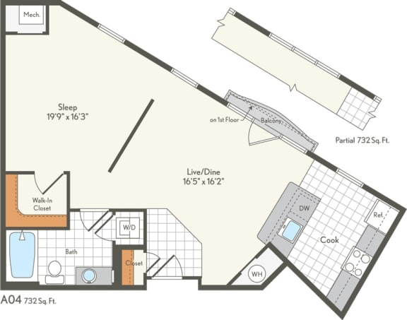 Floor Plans of The Alaire Twinbrook Station Apartments in Rockville, MD