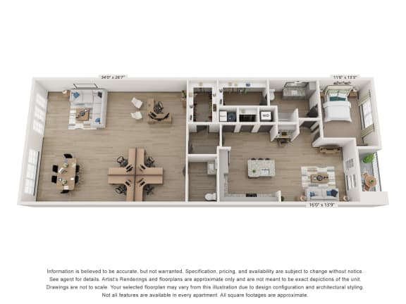 Floor Plans of The Dempsey Apartments in Madison, AL