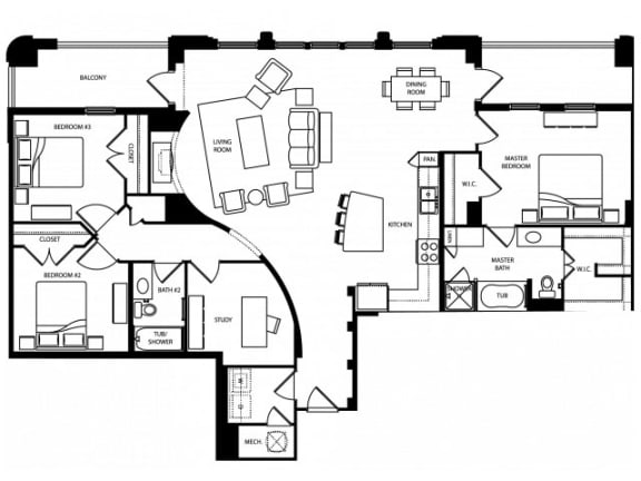 Floor Plans of Paramount on Lake Eola in Orlando, FL