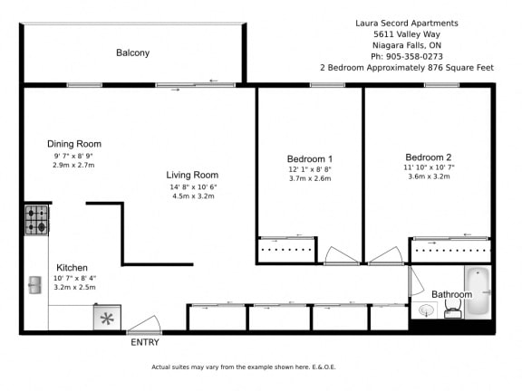 Floor Plans of Laura Secord Apartments in Niagara Falls, ON
