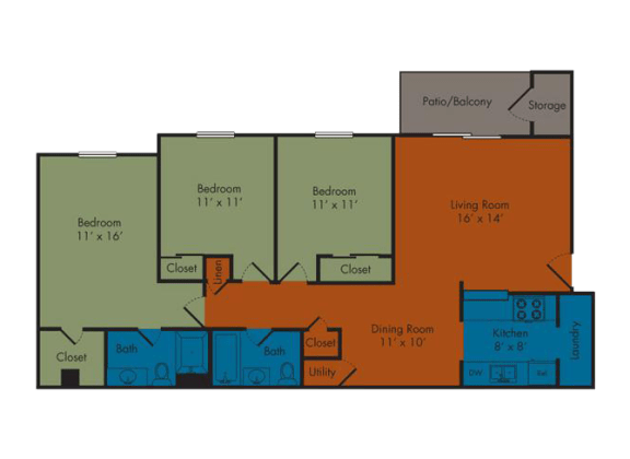 Open Apartments | View Floor Plans of Loper Commons in Shelbyville, IN