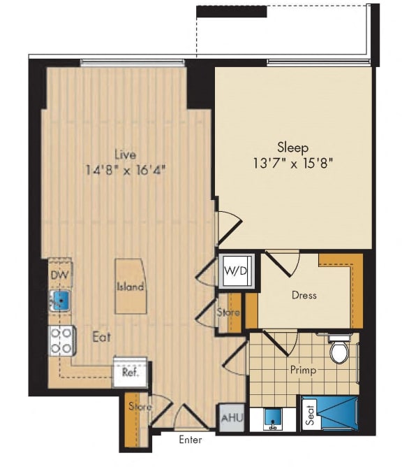 Floor Plans of Flats 130 at Constitution Square in Washington, DC
