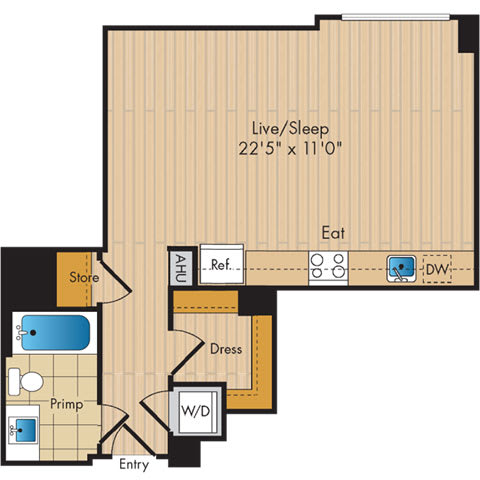 Floor Plans of Flats 130 at Constitution Square in Washington, DC