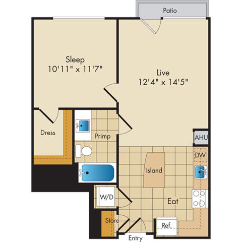 Floor Plans of Flats 130 at Constitution Square in Washington, DC