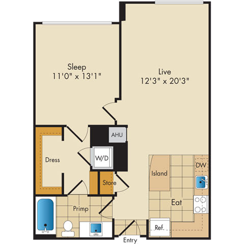 Floor Plans of Flats 130 at Constitution Square in Washington, DC