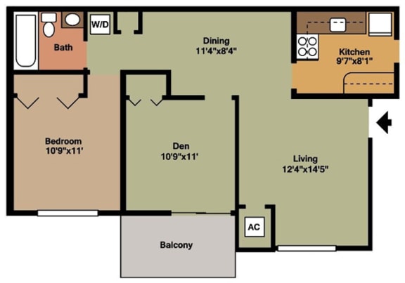 Floor Plans of Spring Ridge Apartments in Whitehall, PA
