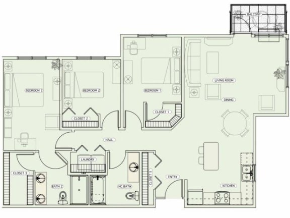 Studio, 1-3 Bedroom Floor Plans | West Parc Apartments for Rent