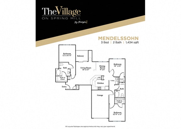 1, 2 & 3 Bedroom Apartments in Carmel | The Village on Spring Mill