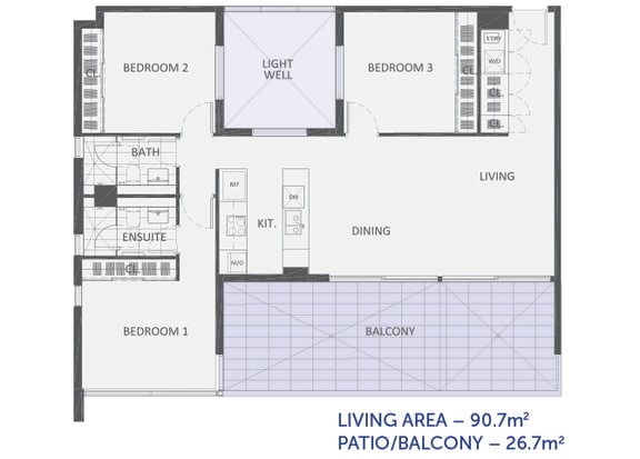 Floor plans The Elements by Kinleaf apartments in Subiaco Perth, WA