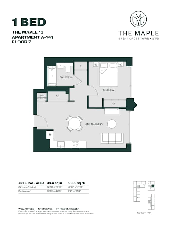 Floor Plans of The Maple NW2, London