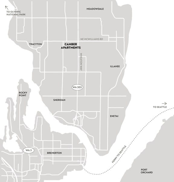 Map and Directions to Camber in Bremerton, WA