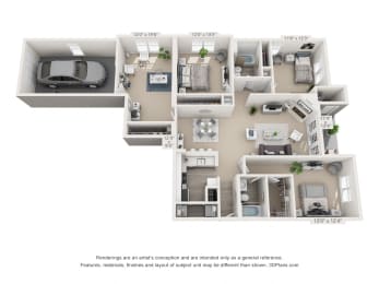 Floor Plans of Ashford Meadows in Herndon, VA