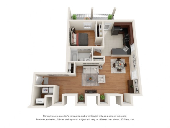 Floor Plans of Malvern Manor Apartments in Richmond, VA